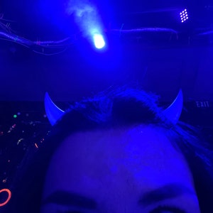 UV Reactive Demon Horns Small Cute Gothic Devil Halloween Spooky ...