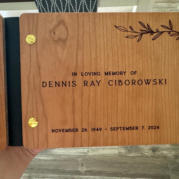Personalized Retirement Book Wooden Guest Book With Custom Engraved ...