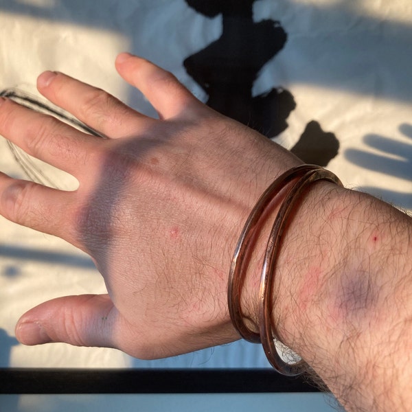 Men's Copper Bracelet, Simple Men's Copper Bracelet, Torque Men ...