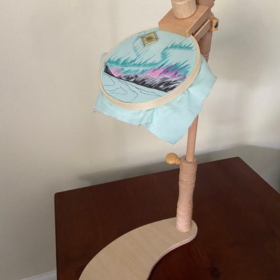 Seat Embroidery Frame Holder, Portable Hand Embroidery Stand, Wooden ...