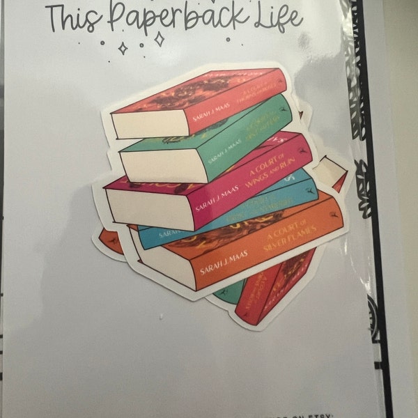 ACOTAR Book Stack Sticker | Sarah J Maas Book Stack Sticker | ACOMAF ...