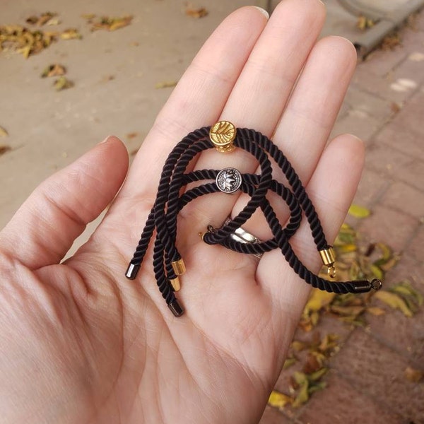 Semi Finished Adjustable Bracelet Cord With Slider Stopper Friendship ...