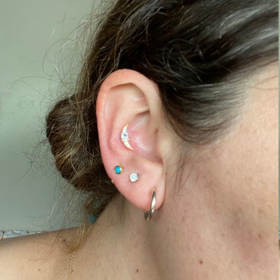 Stainless Steel Piercing Helix Piercing Curved Bar Piercing - Etsy