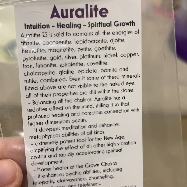 Auralite 23 Crystal Slice - Auralite 23 Stone Slice - Polished Auralite ...