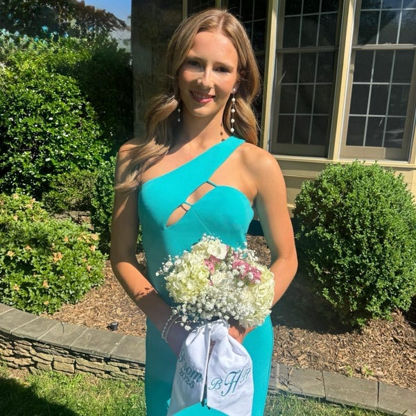 Custom Embroidered Bouquet Wrap Sash Bow HOCO Prom Bouquet Sash With ...