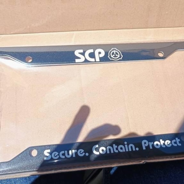 SCP License Plate Frame, Secure Contain Protect, SCP Number Plate Frame ...