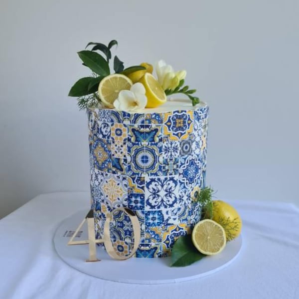 Edible Icing Cake Wrap - Sicilian Mediterranean Lemon Mediterranean ...