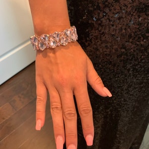 Gold Bracelet Gold Rhinestone Bracelet Gold Prom Bracelet - Etsy