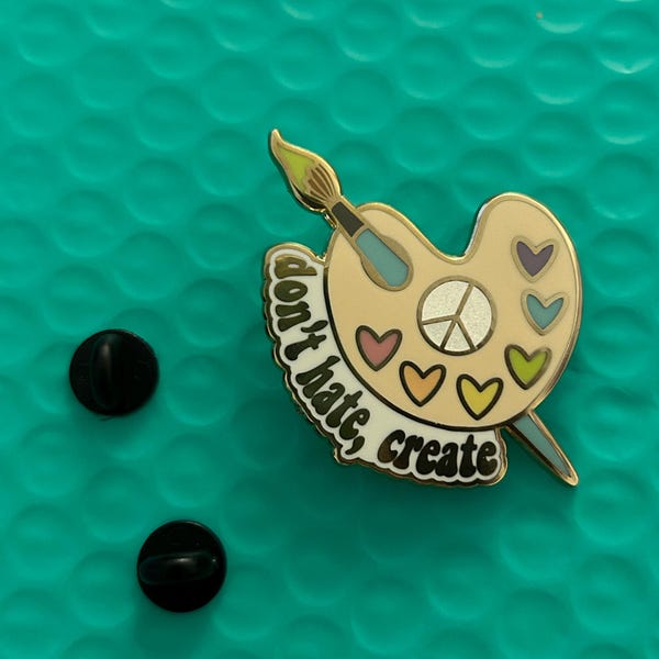 Should I Craft Today? Hard Enamel Spinner Pin | Spinner Pins | Artist ...