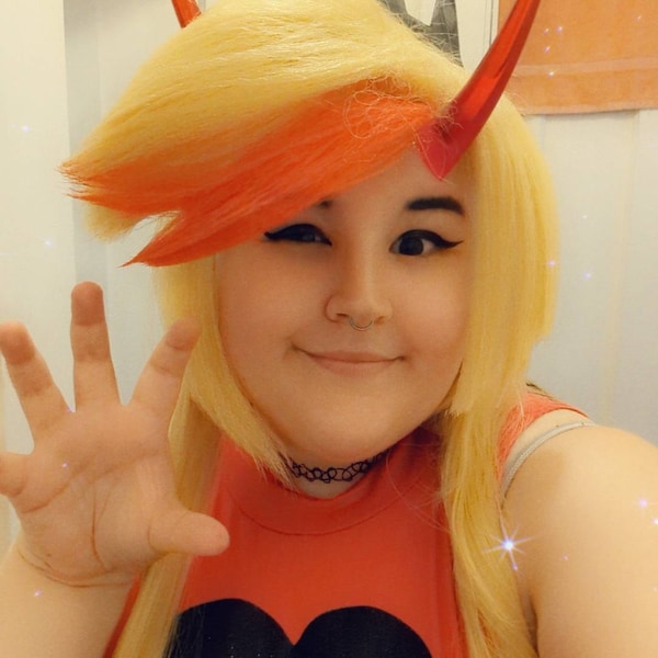 Transparent Red Resin Cast Oni Horns - Demon / Devil / Dragon / Monster ...