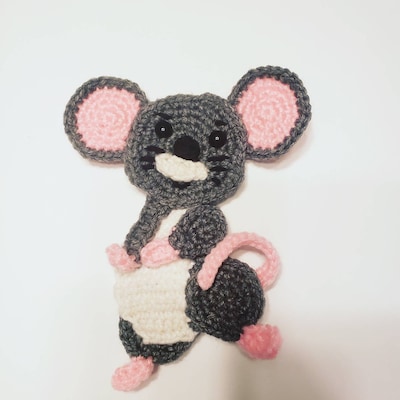 Pattern-mouse Applique-crochet Pattern, Pdf - Etsy