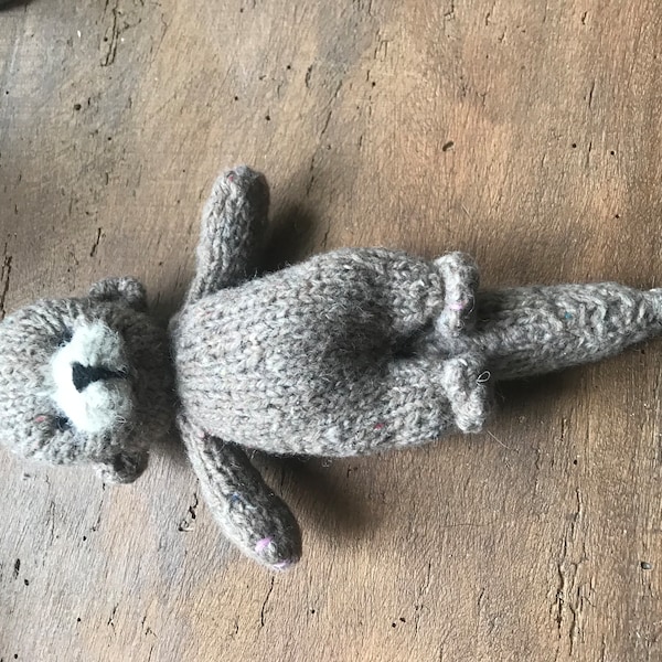 Otter Knitting Pattern PDF • Cute 18cm Soft Toy • Flat Knit on 2 ...