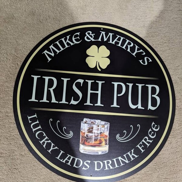 Custom Irish Pub, Whiskey Irish Bar, Irish Whiskey Pub, Decor for Irish ...
