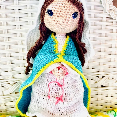 PATTERN: Blessed Virgin Mary Crochet Amigurumi, Virgin Mary Amigurumi ...
