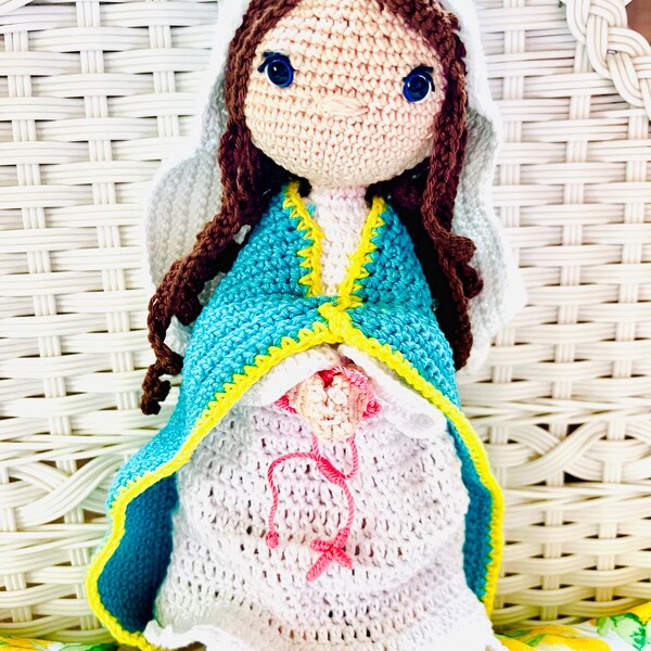 PATTERN: Blessed Virgin Mary Crochet Amigurumi, Virgin Mary Amigurumi ...