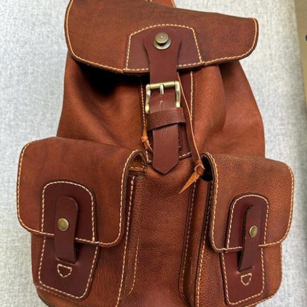 Toshiro Leather Backpack, PDF Pattern, Video Instructions, Leather ...