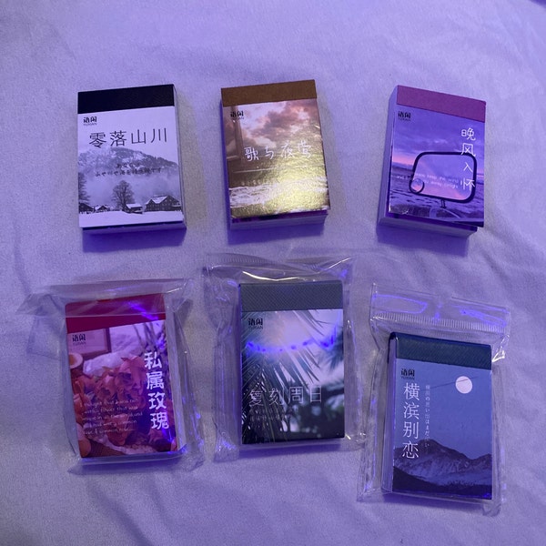 50 Pcs, Landscape Sticker Book, Color Themed Aesthetic Sticker Booklet ...