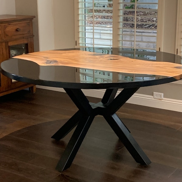 Dining Table Leg for ROUND Table Top, Industrial Style Table Base ...