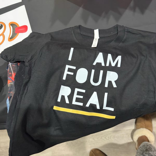 I Am Four Real Shirt, 4th Birthday Shirt, Fourth Birthday Shirt, I'm 4 ...