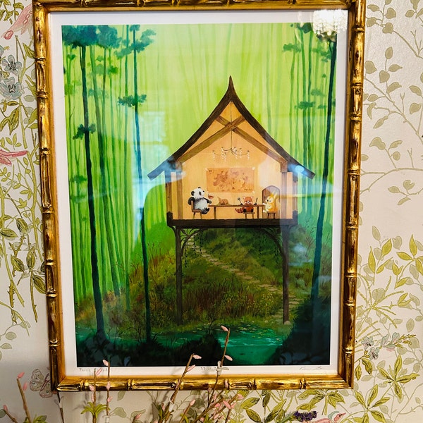 Exotic Thin Bamboo Picture Frame, Tropical Beach Tiki Custom Frames for ...