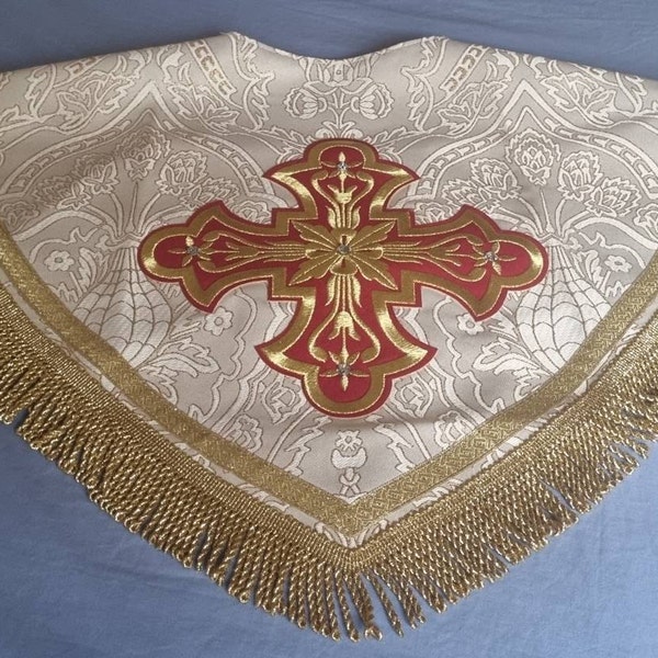 Vestment Green - Saint Cuthbert Cross Gothic Style Chasuble With a ...