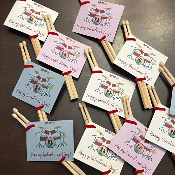 Printable Drum Valentines Card | Drums Printable Card | Instant ...