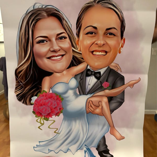 Personalized Super Boss Cartoon Portrait, Custom Super Boss Caricature ...