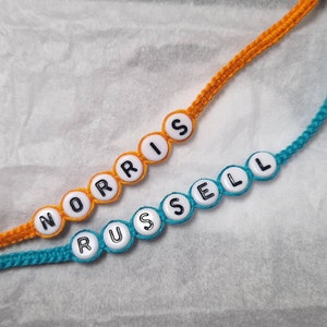 Formula 1 Driver Initials and Number Bracelet, Him Her F1 Gift, Norris ...