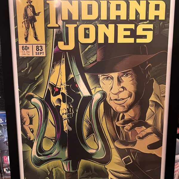 Vintage Indiana Jones Comic Cover Art Tribute Featuring Doc Savage Man ...