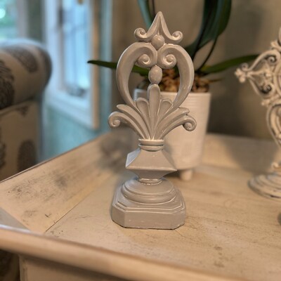 Glam Heavy Tall White Pineapple Pinecone Artichoke Ceramic Finial ...