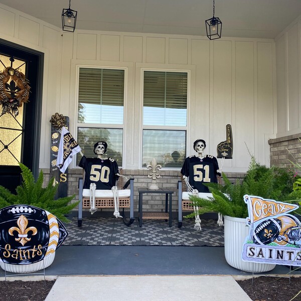 Saints Football, Yard Stake, Garden Decor, NOLA Art, Louisiana, New ...