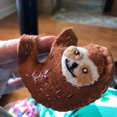 Felt Sloth Plush Sewing Pattern, Felt Toy, PDF Digital Download, SVG ...