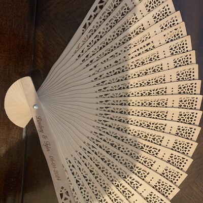 Personalized Wedding Fans Custom Wedding Favors Intricately Carved ...