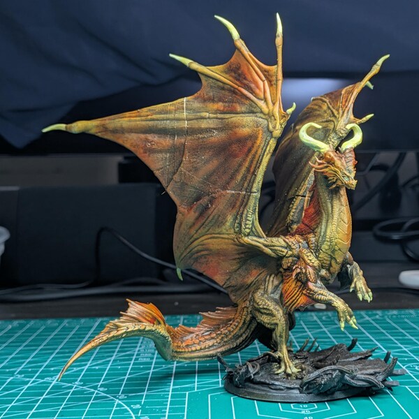 Ancient White Dragon Resin Miniature | 150mm Base & 135mm Base Sizes ...