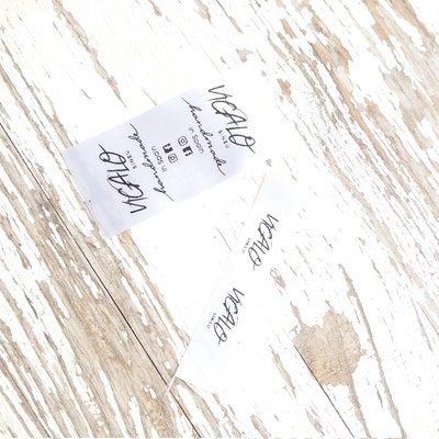 Custom White Satin Labels. Personalized Labels. Garment Labels. Care ...