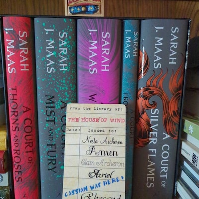 ACOTAR House of Wind Library Card Bookmark A Court of Thorns and Roses ...