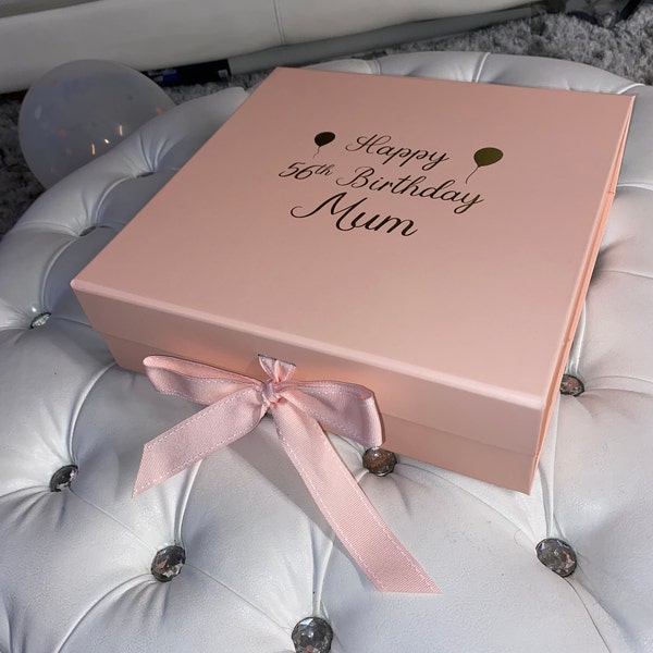 Personalized Birthday Gift Box: Real Foil Print, Custom Name - Etsy