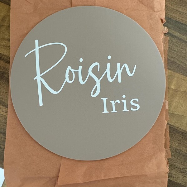 Personalised Pregnancy Announcement Plaque, Round Acrylic Pregnancy ...