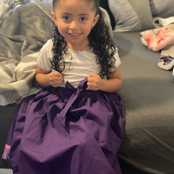 Israelite Princess Skirt With Fringes & Violet Ribbon- 100 Percent ...