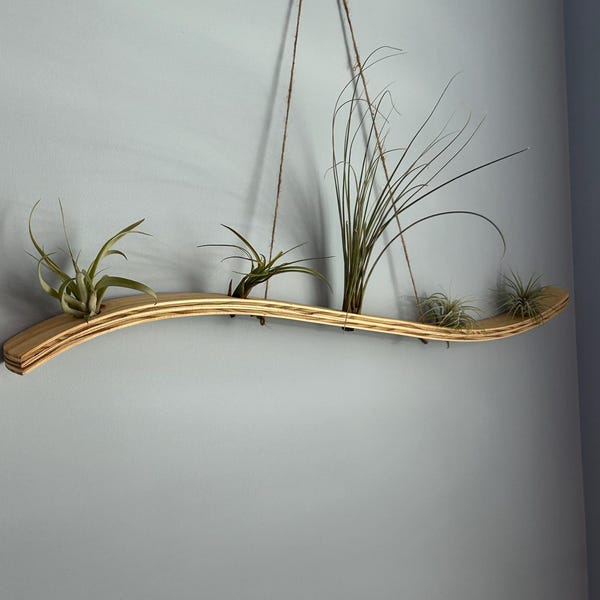 Small Teardrop Cubby | Plant Shelf | Wooden Wall Shelf | Wall Hanging ...