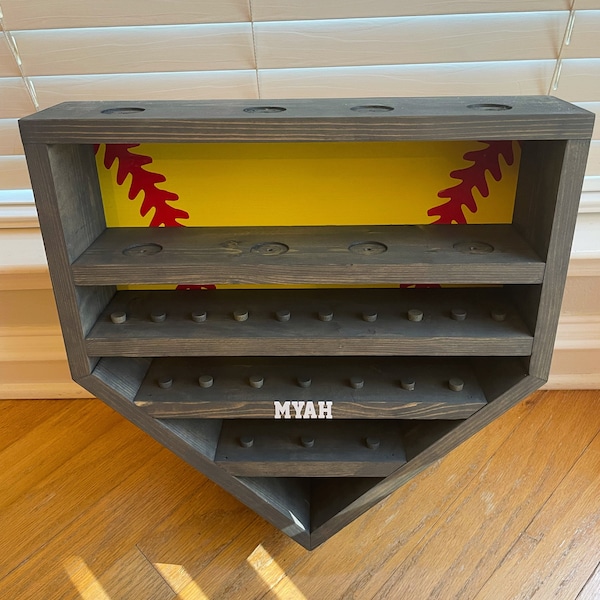 Softball and Ring Display, Home Run Ball and Ring Holder, Softball ...
