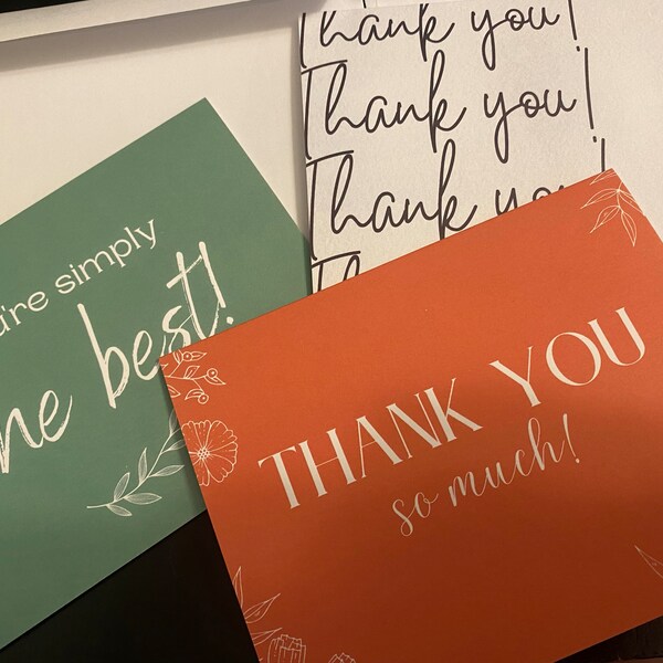 You're Simply the Best Thank You Card - Bridal Shower Thank You - Baby ...