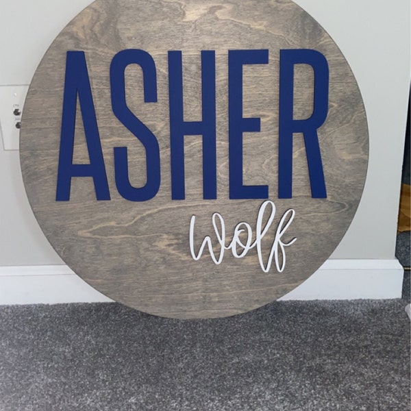 12-36" Large Wood Name Sign | Child or Baby Name Sign | Nursery Sign ...