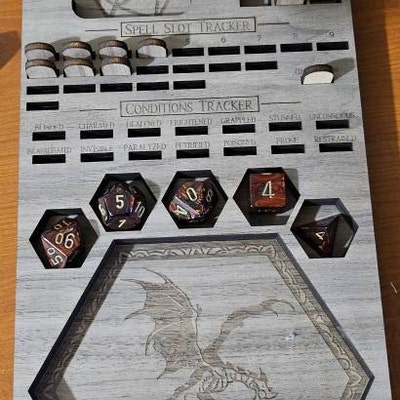 D&D Gift Set, 4 Dice Coasters/dice Tower/dm Coaster Tray Combo, Dnd ...