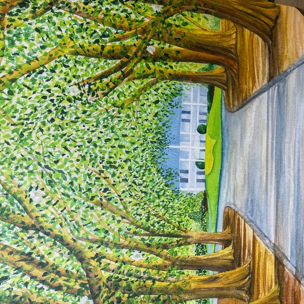 The Masters Tournament Golf Course Map, Watercolor, Giclee Print - Etsy