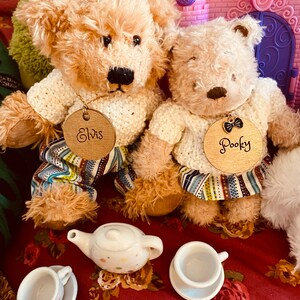 Aaron the Bear Upcycled Soft Toy by Second Hugs/cuddly Toy/ Teddy Bear ...
