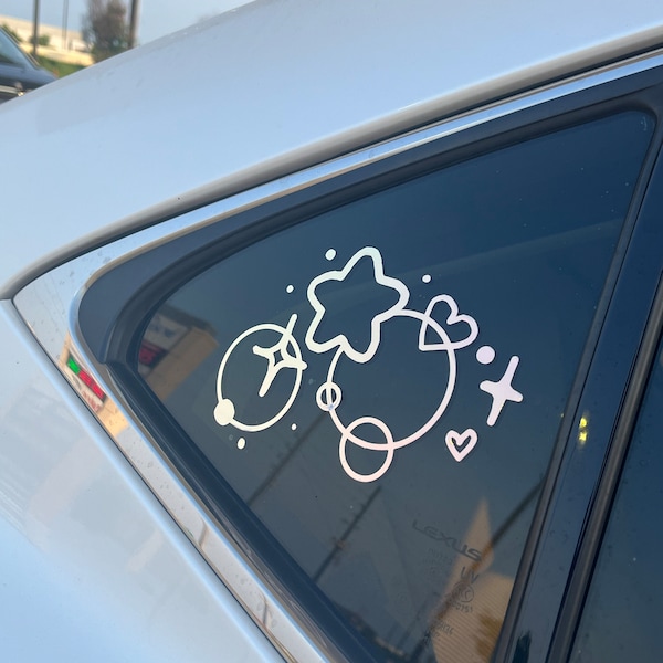Sparkle Stars Y2K Sticker | Cute Vinyl Decal Sticker | Car Bumper ...