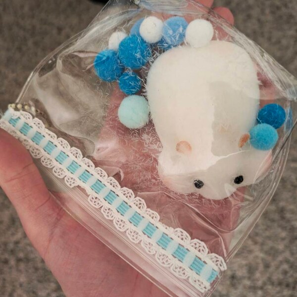 Furry Squishy Hamster Mouse Laying Customizable Squeezable Anxiety ...