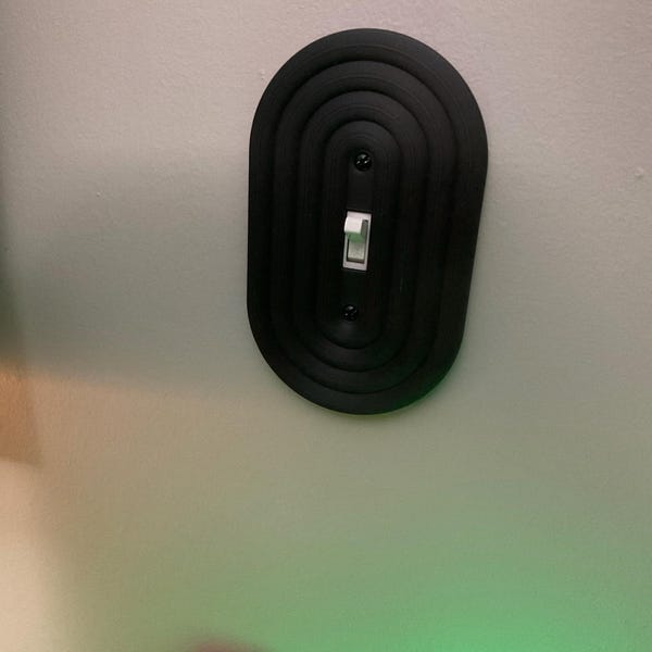 Mid-century Modern Oval Light Switch Cover Plate for Toggle Light ...