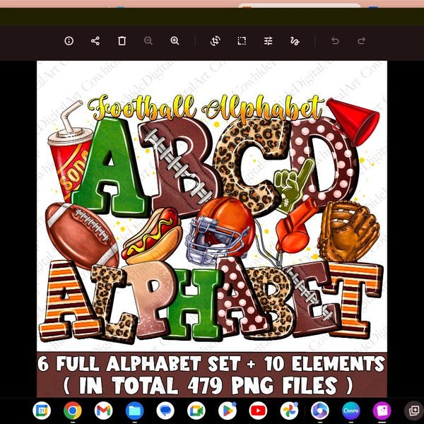 Football Doodle Alphabet Bundle PNG , Football PNG Letters, Numbers ...